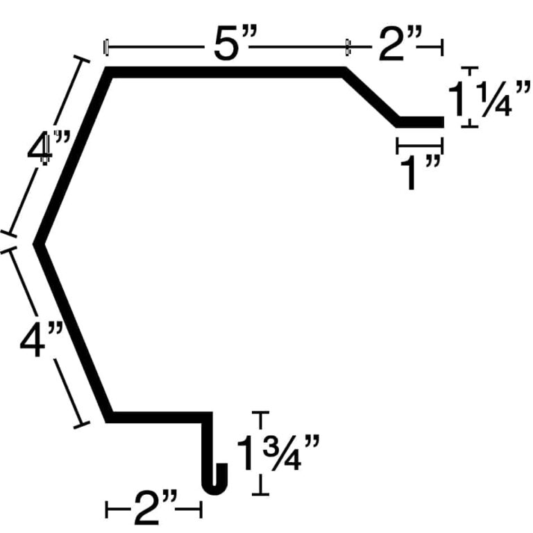 Sculptured Rake Trim - Prime Metal Buildings